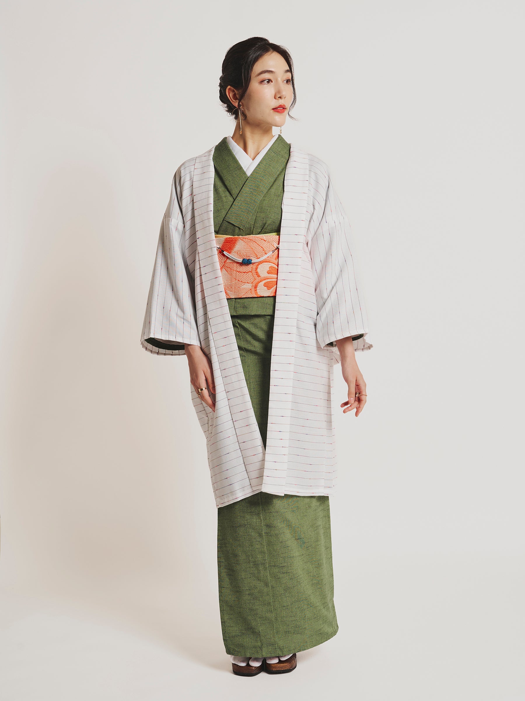 Hikari White Traditional Haori Jacket | Japan Objects Store