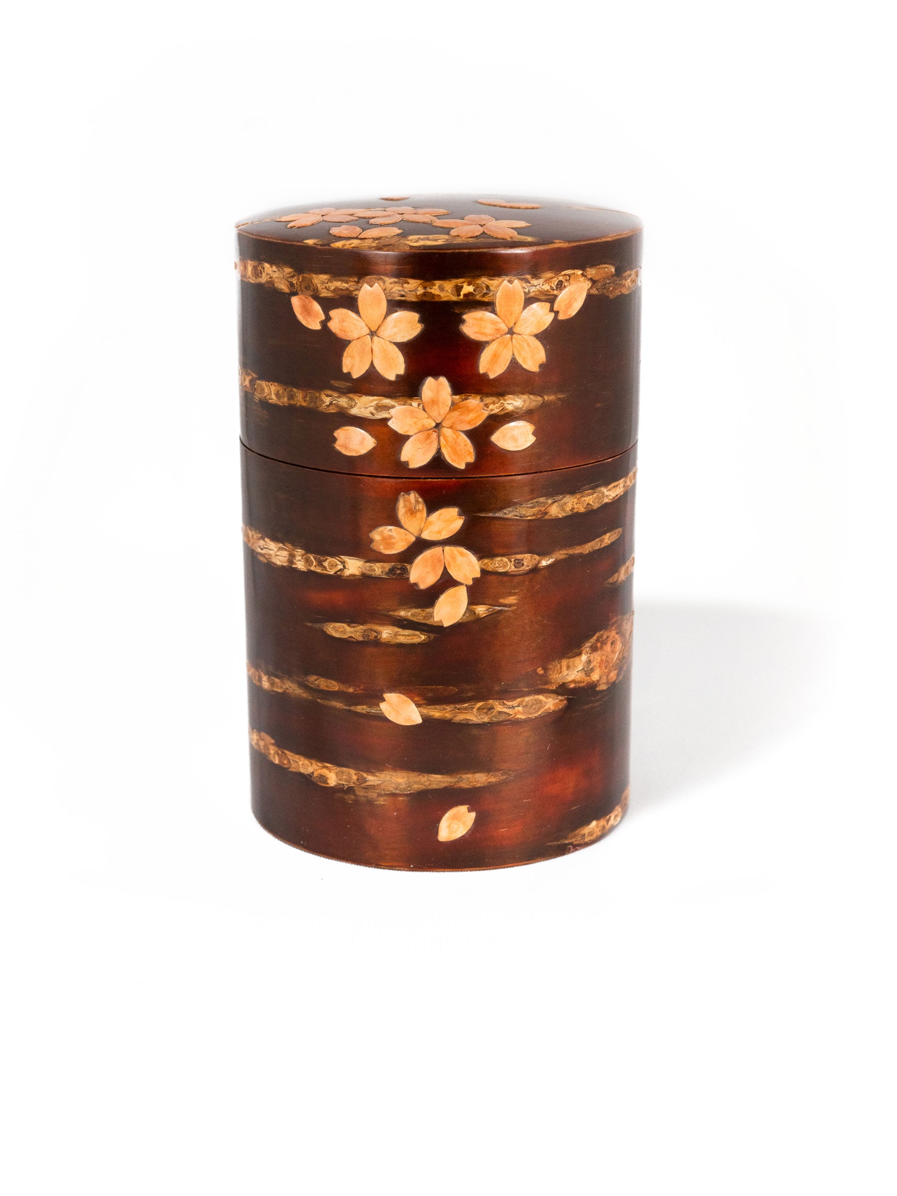 Tall Sakura Cherry Bark Tea Caddy by Denshiro | Japan Objects Store