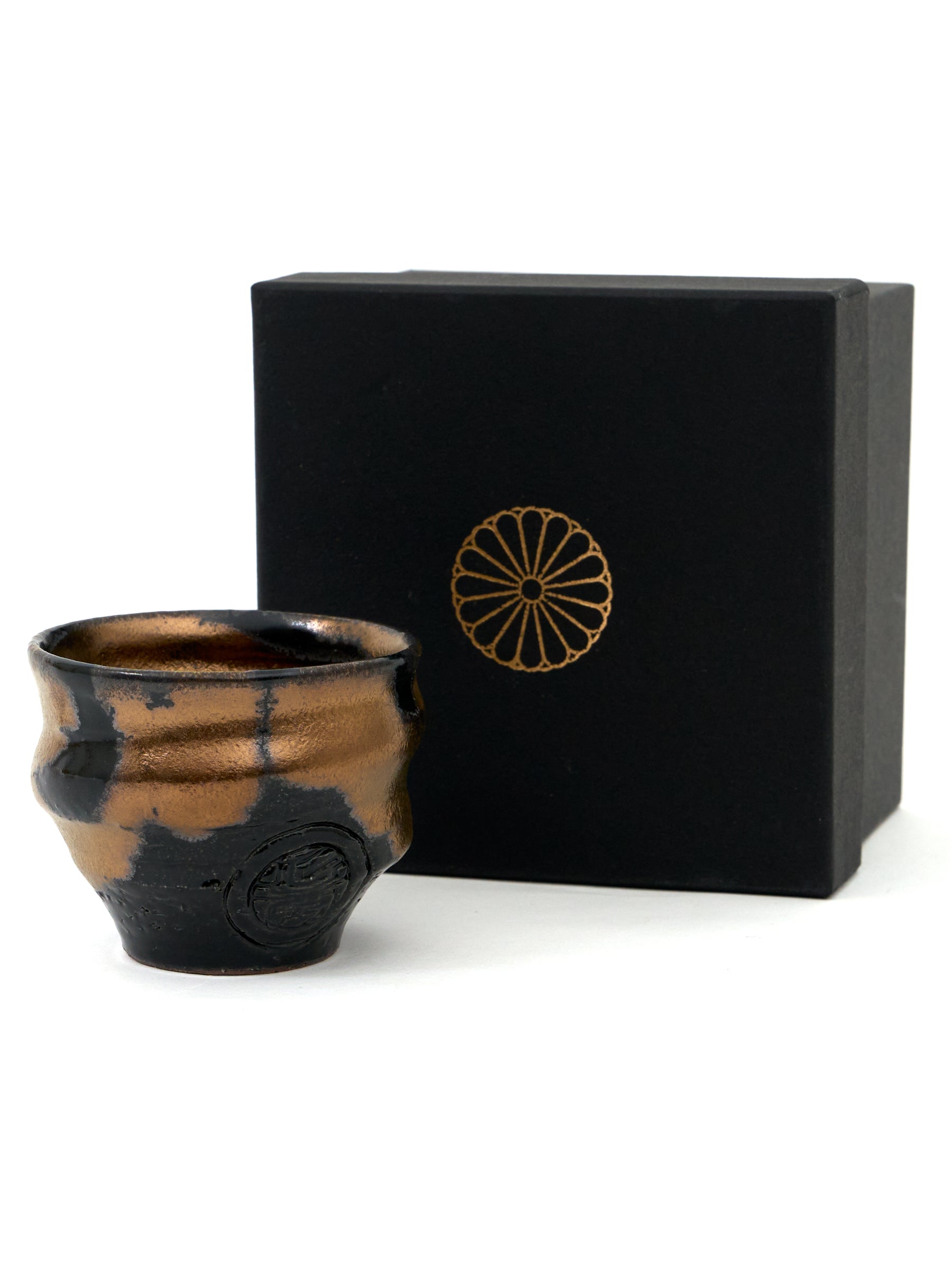 Zen Gold Kyoto Ware Ochoko Sake Cup by Ninshu | Japan Objects Store